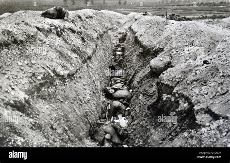 Photograph Of A German Trench Used During The Great War Dated 20th