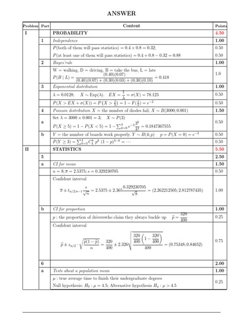 Answer 2022 2023 Se 1 Pdf Statistics Methodology