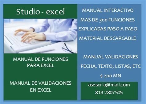 Manual De Funciones De Excel Explicadas Y Ejemplificadas Manual De