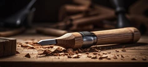 Tool Carve Wood Wooden Timber Carpentry Chisel Concept Premium Ai Generated Image
