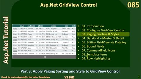 Asp Net Gridview Part 3 Paging Sorting And Styles Asp Net