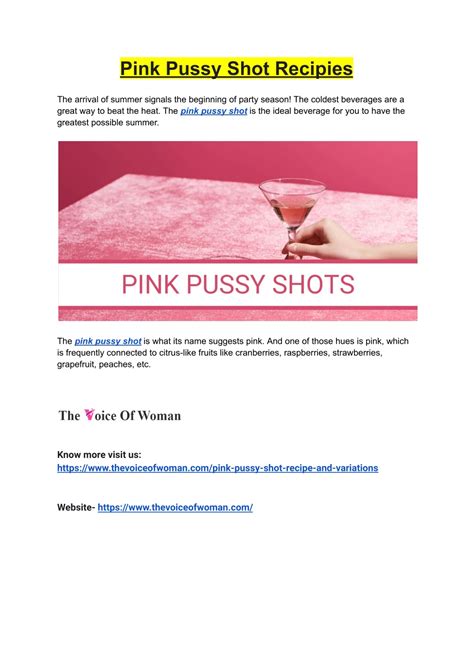 Ppt Pink Pussy Shot Recipies Powerpoint Presentation Free Download Id 11600609