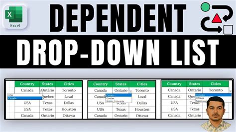 create multiple dependent drop down lists in excel country → state →