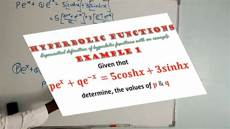 Hyperbolic Functions How To Solve Equations Involving Hyperbolic And