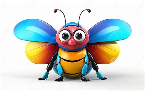 3d Animated Bug Icon Generative By Ai Stock Illustration
