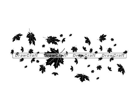 Wind Blowing Leaves Svg Autumn Svg Leaves Svg Leaves Cut Etsy