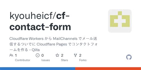 Github Kyouheicfcf Contact Form
