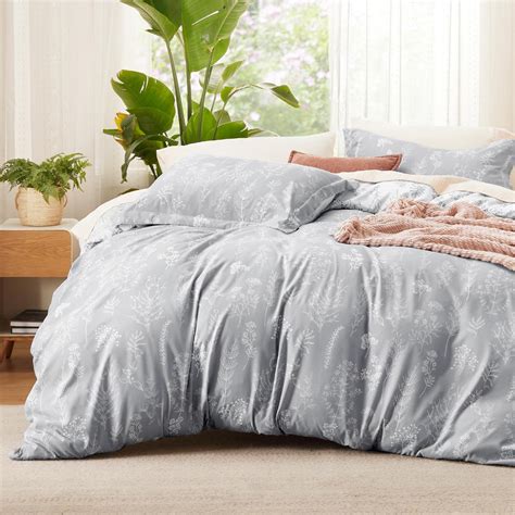 Bedsure Duvet Cover King Size Reversible Floral Duvet