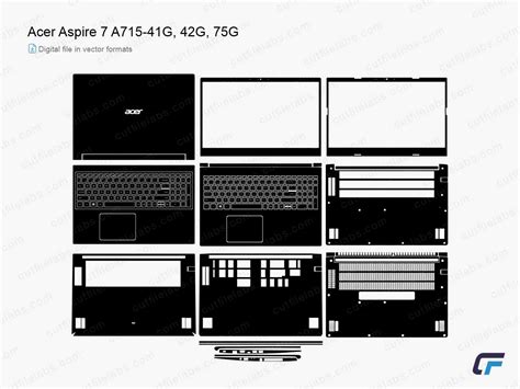Acer Aspire A G G G Cut File Template Cutfilelabs