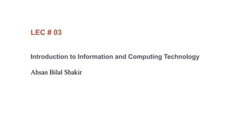 Components Of A Computer System Ppt