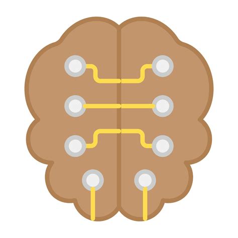 A flat design, icon of digital brain 40203530 Vector Art at Vecteezy