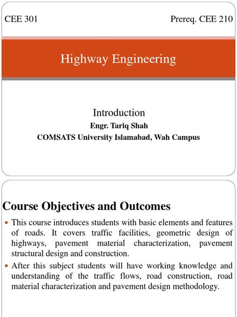 Lecture 1 Introduction Pdf Pdf Controlled Access Highway Road