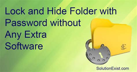 Lock Folder Without Software Lock Folder With Password Windows 10
