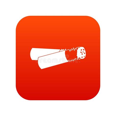 Cigarette Icon Digital Red Stock Vector Illustration Of Closeup 99021415