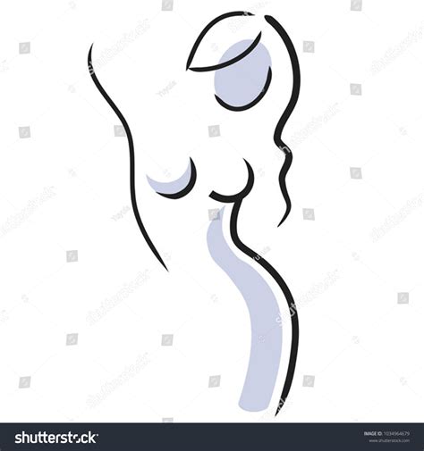 Contour Image Naked Woman Stock Vector Royalty Free Shutterstock