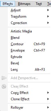 Fungsi Menu Bar Pada CorelDRAW Object Dan Effect