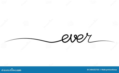 A Continuous Drawing Of A Word Is Always One Line Vector Stock Vector