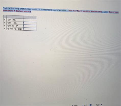 Solved Find the following probabilities based on the | Chegg.com