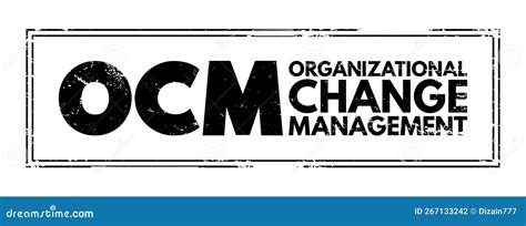 OCM Organizational Change Management Acronym Business Concept Background Stock Photo