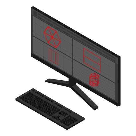 Premium Vector Engineering 3d Print Component Software On Monitor And