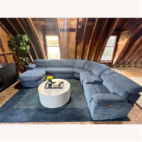 Bobs Power Sectional With Pop Up Sleeper And Storage Aptdeco