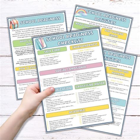 School Readiness Checklist And Activity Guide Raising Curious Minds