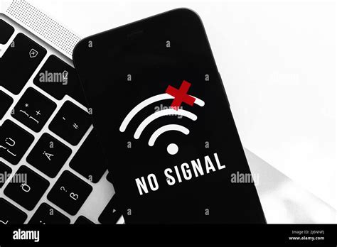 Mobile Phone With No Signal No Service Screen Communication Cellular Problem Bad Connection