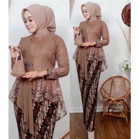 Jual Om Setelan Kebaya Selendang Modern Set Kebaya Selendang Kebaya