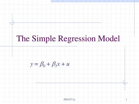 PPT The Simple Regression Model PowerPoint Presentation Free Download ID