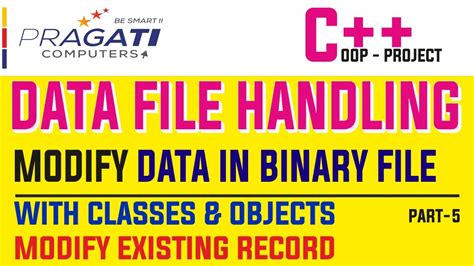 C Data File Handling Modify Record In Binary File Part 5 Youtube