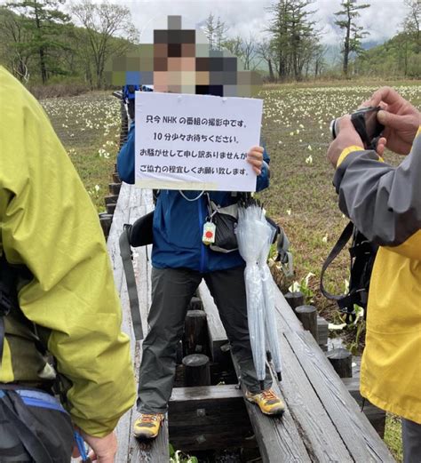 「nhkの番組撮影中です」尾瀬の木道でスタッフが観光客を足止め Snsで情報拡散 Nhkの見解 News Everyday