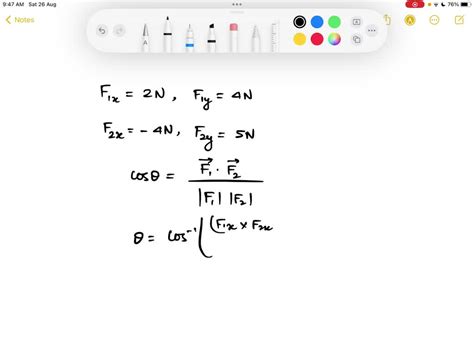 SOLVED The Components Of Two Force Vectors F1 And F2 Are F1x 2 N F1y 4 N And F2x 6