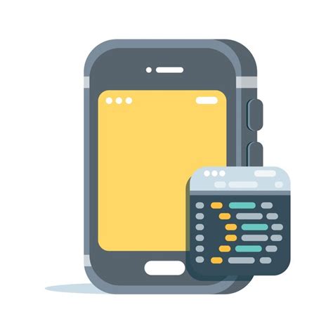 Premium Vector Flat Design Phone With Coding Script Icon