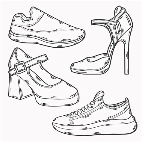 Free Vector Hand Drawn Shoe Outline Illustration