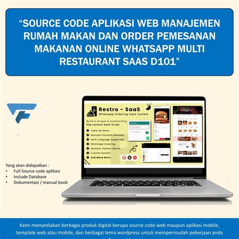 jual source code aplikasi web manajemen rumah makan dan order pemesanan