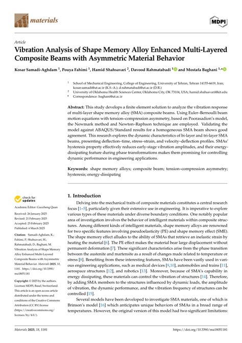pdf vibration analysis of shape memory alloy enhanced multi layered