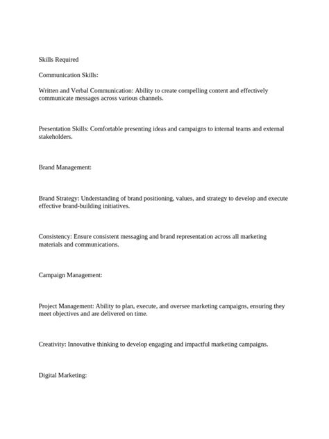 Skills Required Pdf Marketing Digital Marketing
