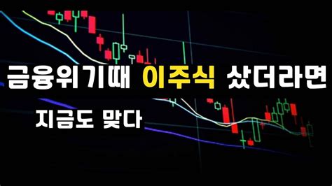 금융위기때 이 주식 샀더라면 지금도 맞다 Youtube