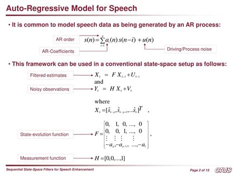 Ppt Sequential State Space Filters For Speech Enhancement Powerpoint Presentation Id 3387118