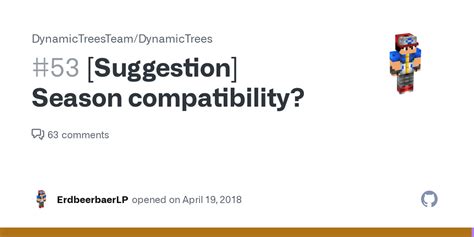 [suggestion] season compatibility · issue 53 · dynamictreesteam