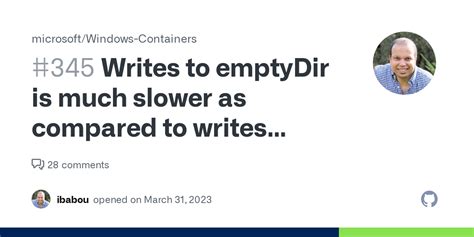 Writes To Emptydir Is Much Slower As Compared To Writes Within