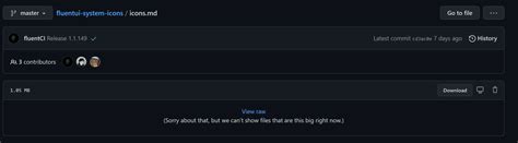 icon documentation no longer working because it is too large · issue