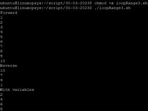 Bash For Loop Range Variable