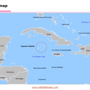 Cayman Islands Map With 7 Districts Editable Powerpoint Maps