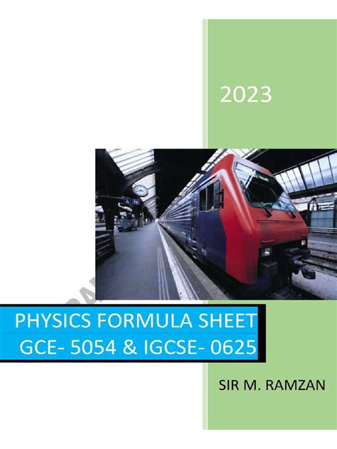 Formula Sheet Igcse Tiff Version Pdf