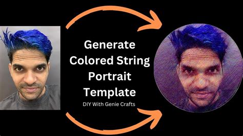Colour String Portrait Template Process Coloured String Art Youtube