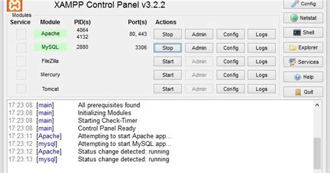 latihan pemrograman web database pada xampp dan php