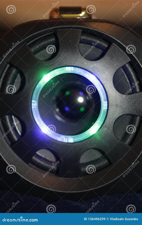 Musical Portable Speaker With Remote Control Bass Buffer Led Color