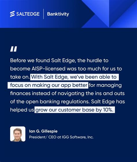 how igg software and salt edge improved banktivity salt edge posted