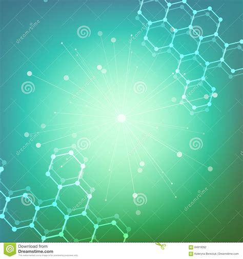 Geometric Abstract Background With Connected Line And Dots Structure